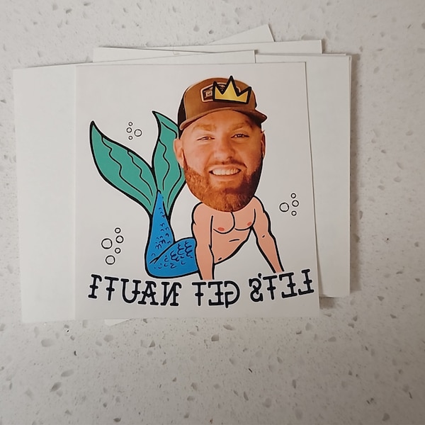 Let's Get Nauti Grooms Face Bachelorette Party Tattoos Favors, Mermaid ...
