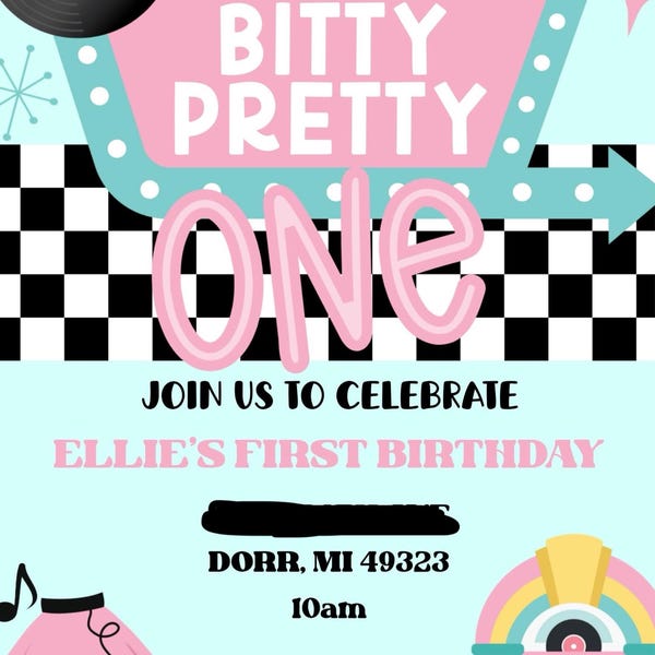 Lizzie Inspired Birthday Invitation | Lizzie Themed Birthday Invite ...