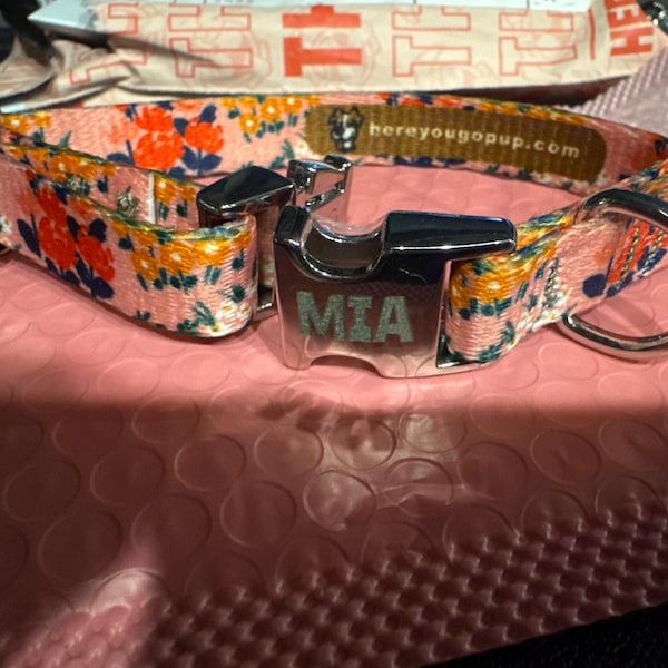 Plaid Dog Collars Personalized Dog Collars, Custom Dog Collar With Name ...