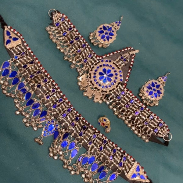 Afghan Full Jewellery Set, Afghani Jewelry Set Afghan Choker Necklace ...