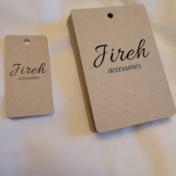 Rectangle Hang Tags - Your Logo and Text - Customized Price Tags ...