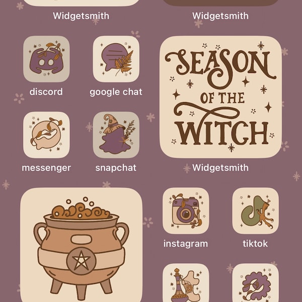Witch Ios 14 Icons Witchcraft App Icons Pack Witchy Instagram Highlight ...
