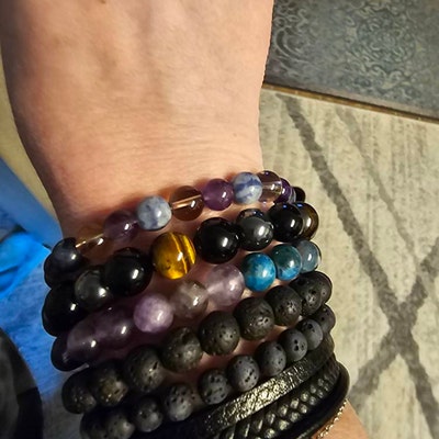 Shadow Work Bracelet, Embrace Your Shadows Bracelet, Crystal Bracelet ...