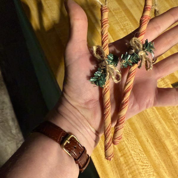 FAUX PRIMITIVE Pep-o-mint Sticks, Country Christmas, Farmhouse ...