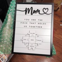 Custom Mothers Day Puzzle Sign Mom You Are the Piece That Holds Us ...