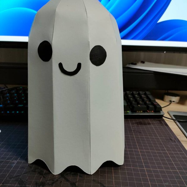 Halloween Ghost Papercraft Low Poly Printable DIY Template - Etsy