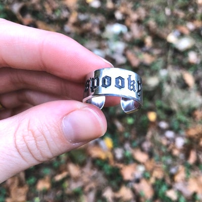 Spooky Ring, Halloween, Horror, Goth Ring, Halloween Ring, Aluminum ...