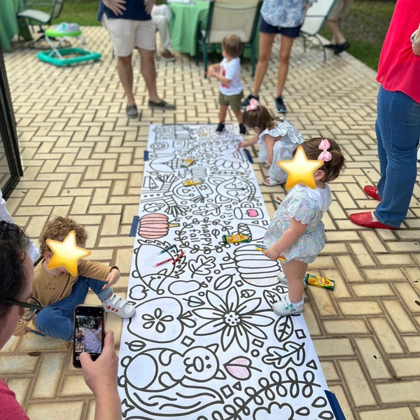 GIANT 10-foot FALL Coloring Page Banner | Coloring Poster | Fall ...