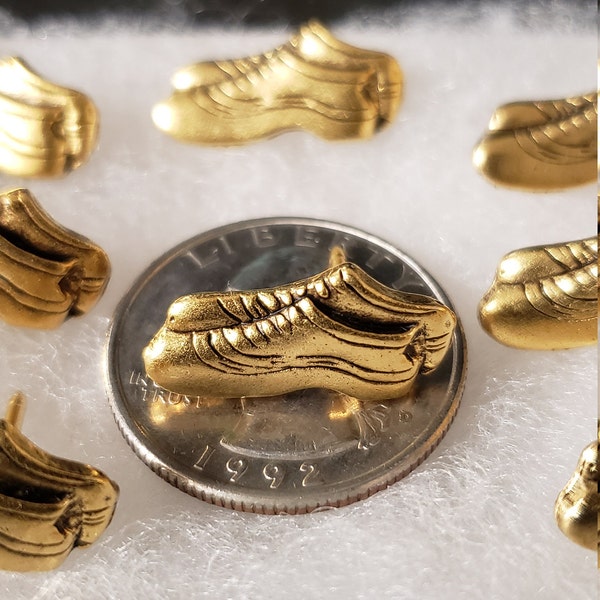 Silver & Gold Running Shoes Pushpin, Solid Metal No Plastic, Pins to ...