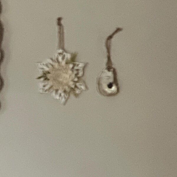 Coastal Seashell White Star Snowflake Ornament With White Flower - Etsy
