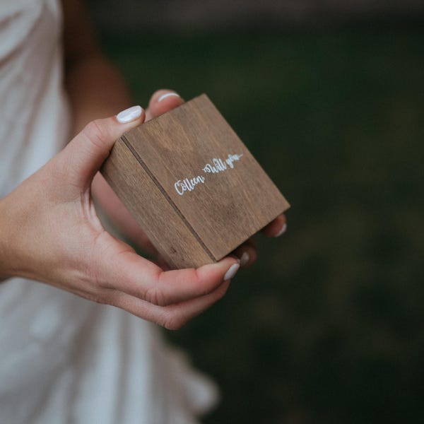 Pull Out Photo Album Custom Wooden Photo Box Personalized Memory ...