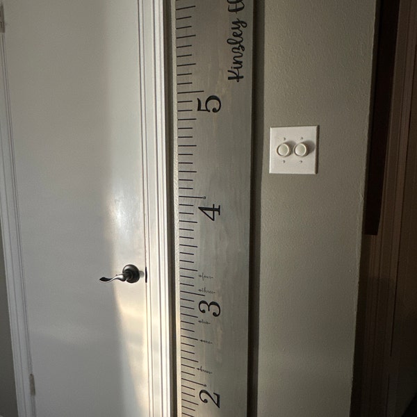 Height Marker for Growth Chart Ruler Vinyl Decal Arrow in Script ...