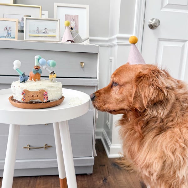 Puppy Cake Topper/yellow Lab/dalmatian Cake Topper/golden Retriever ...