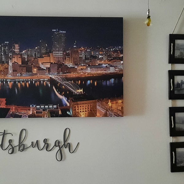 Pittsburgh Script Wall Decor - Etsy