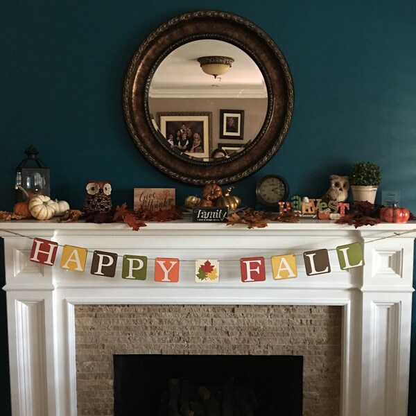 As Seen in HGTV Magazine, Happy Fall Banner, Happy Fall Sign, Fall Home ...