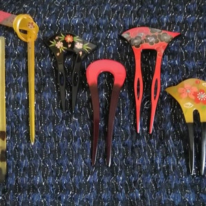 Japanese Traditional Crafts Obidome, Gold Makie, Raden mother-of-pearl ...