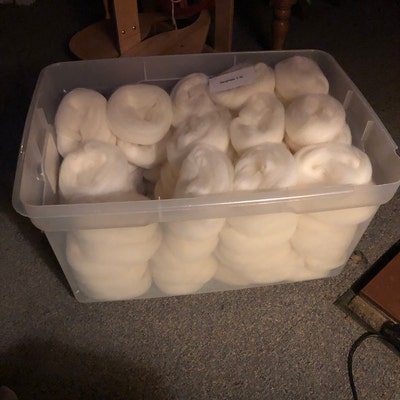 4 Ozs Seacell Fiber, Cellulose, Combed Top, Roving, Spinning Fiber ...