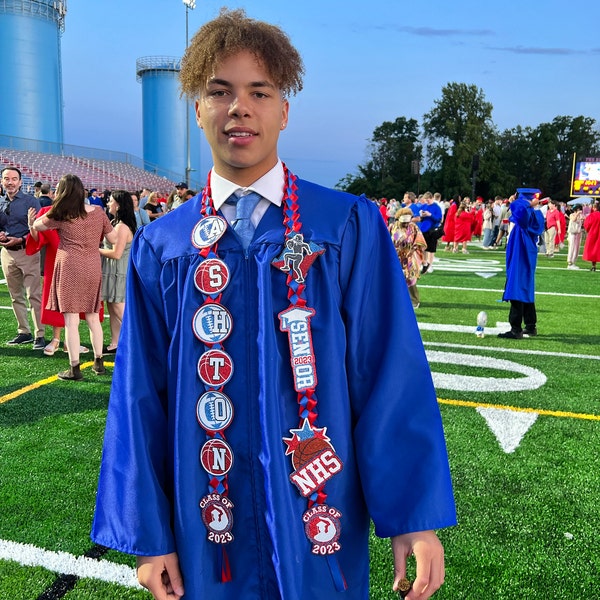 Customized Graduation Lei, Gift for Graduation, 2 Color Graduation Lei ...