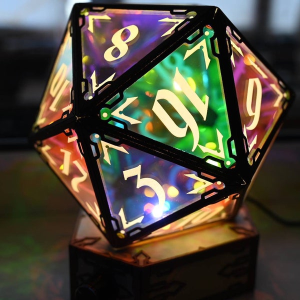 Handmade D20 Mood Light: RPG Gaming Table Lamp - Etsy