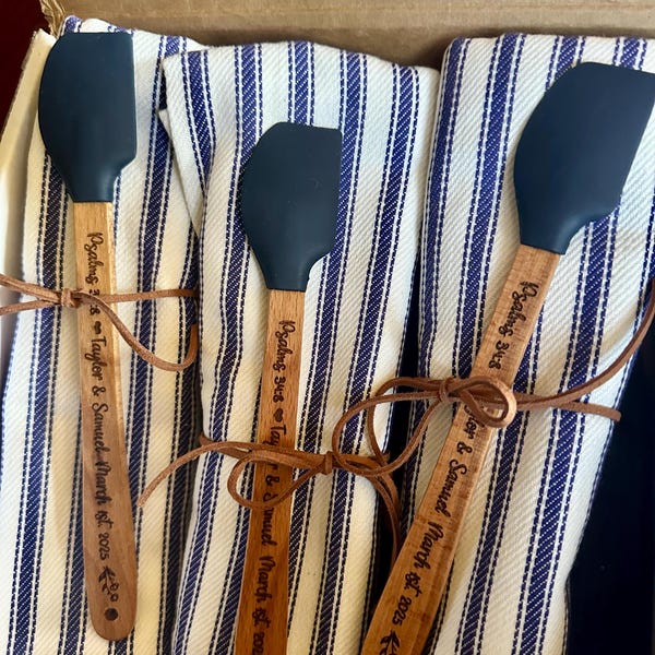 Personalized Mini Spatula Fall Bridal Shower Favors: Engraved Wedding ...