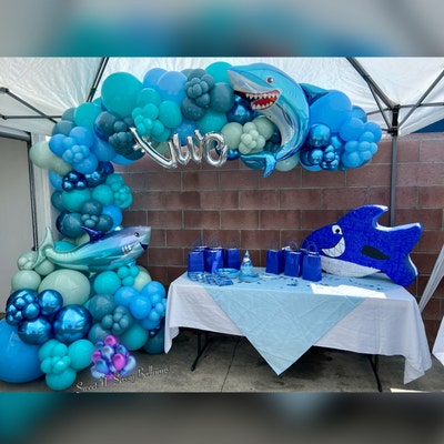 Shark Balloons Shark Foil Balloons Shark Balloons Shark Birthday Party ...