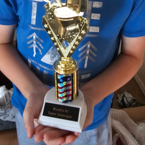 Toilet Trophy or Award, Last Place, Loser, Worst Job, Crappiest ...