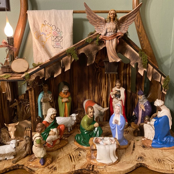 Nativity Manger ,stable for Nativity,wood Nativity Stable, Manger ...