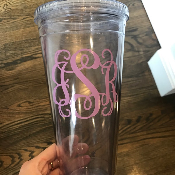Monogram Decal for Yeti Cup / Personalized Yeti Cup / Yeti Rambler ...