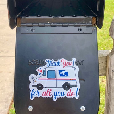 USPS Mail Truck Sticker Mail Carrier Sticker Thank You for - Etsy
