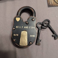Skeleton Key Padlock - Etsy