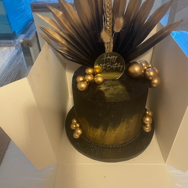 Set Safari/jungle Cake Topper Decor. 2 Palm Spears SET Natural/gold and ...