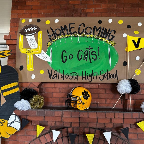 Football Sign, Football Birthday, College Game Day, Painted Banner ...