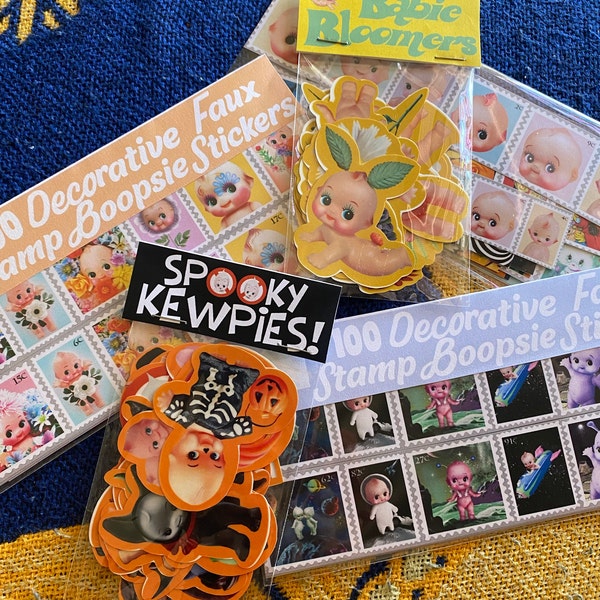 Kewpie Flower Stickers Cute Big Eye Dolly Baby Boopsiedaisy Sticky Poos ...