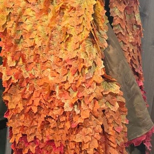 Autumn Cloak With Leather Leaf and Fungi Details - Etsy