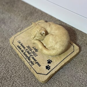Cat Memorial Stone Personalized Cat Memorial Gift Cat Grave - Etsy