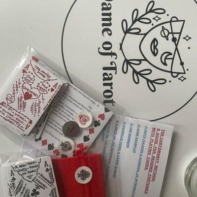 Cartomancy Learner Deck Handprinted & Cartomancy Method Booklet - Etsy