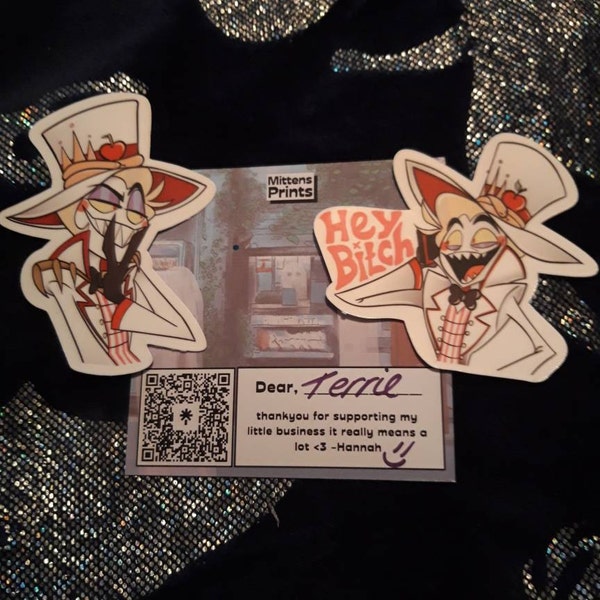 Lucifer | Hazbin Hotel Handmade Stickers | Die Cut Sparkle Laminate ...