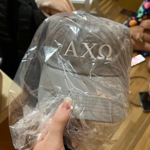 Chi Omega Cursive Baseball Hat - Embroidered Baseball Cap // Sorority ...