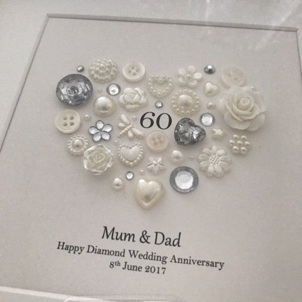 Diamond Anniversary - 60th Anniversary - 60th Wedding Anniversary Gift ...