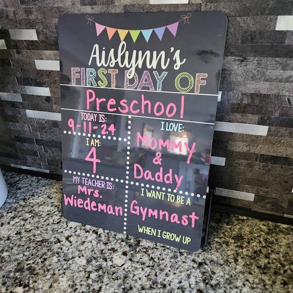 First and Last Day of School Sign, Liquid Chalk Dry Erase School Board ...