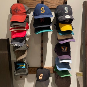 20 Cap Solid Oak Rack Made to Order Free Shipping USA - Etsy