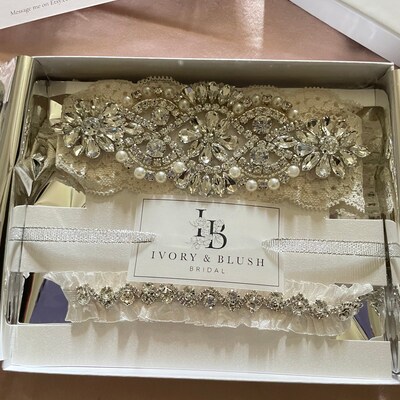 IVORY Wedding Garter Garter Wedding Garter Set Bridal Garter Set for ...