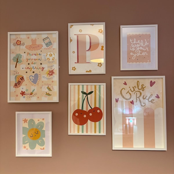 Positive Affirmation Girls Prints, Gallery Wall Posters, Positivity Art ...