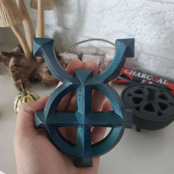 Horned One Sigil, Torq of Cernunnos, Green Man, Druid Altar Art, Wicca ...