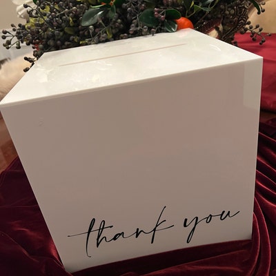 White Acrylic Card Box Wedding Card Box Wedding Gift Table - Etsy