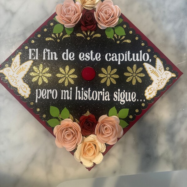 Custom Mexican Papel Picado Graduation Cap Topper | Personalized Grad Cap for Class of 2025 ...