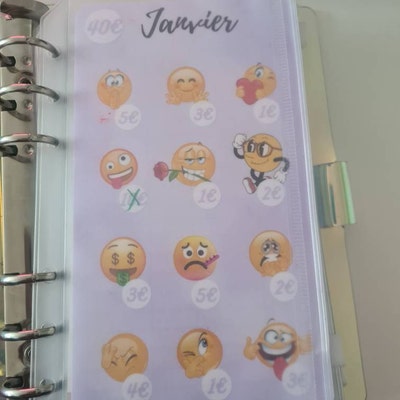 Défi Emoji Arc en ciel 12 mois d'épargne ludique - Etsy France