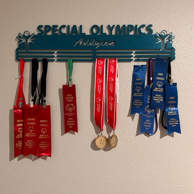 Personalized Medal Holder With Two Lines of Text Allied Medal Hanger ...