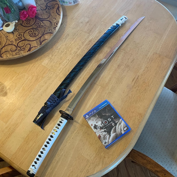 Handmade Crafts Hellfire Katana Sword Handmade Japanese Samurai Sword ...