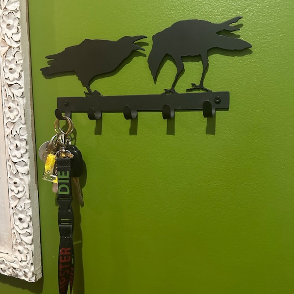 Crow Key Holder | Key Hanger | Key Rack | Metal Key Rack | Crow 10”x5 ...